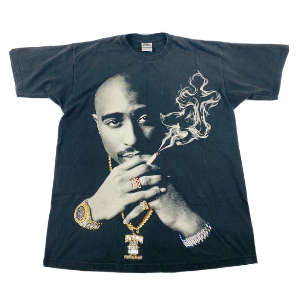 Pro Max Heavy | Shirts | Vintage Tupac Tshirt Rap Tee Smoking Bedazzled ...